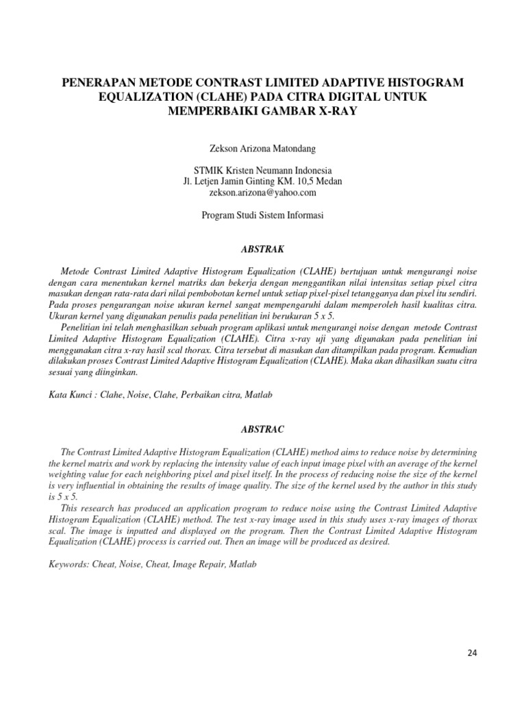 Penerapan Metode Contrast Limited Adapti 6f89ed8c | PDF