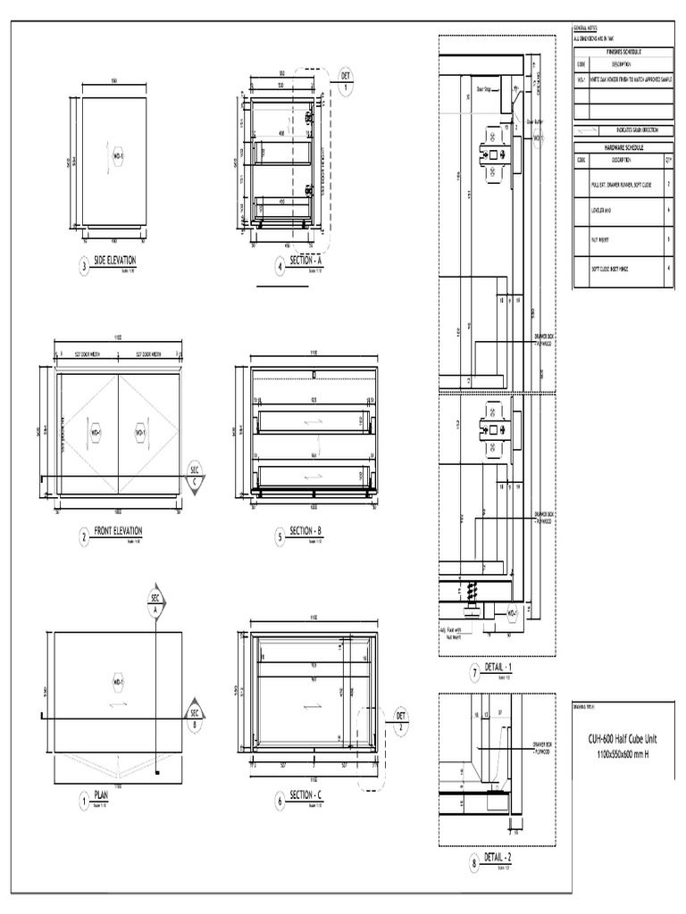 CUH-600 Half Cube Unit Cabinet 1100x550x600 MM H | PDF