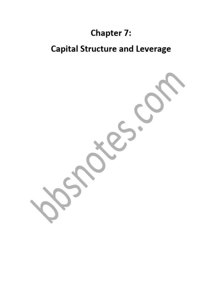 Chapter 7 Finance Notes 1 | PDF