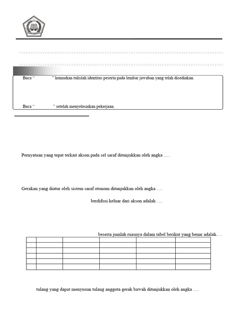 2025 Soal ASAT Biologi Kelas XI SaintekSainkesKedinasan | PDF