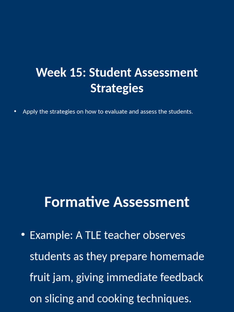 TLE Student Assessment Styled | PDF