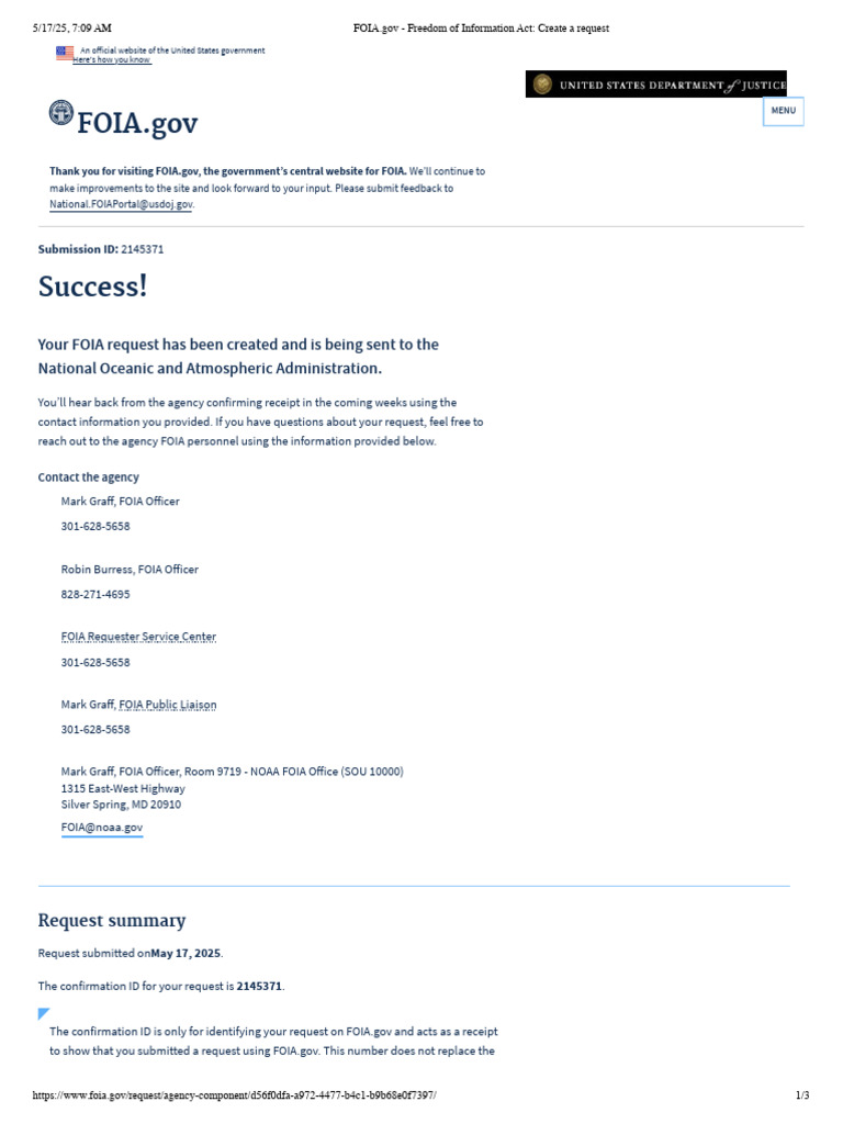 FOIA NMFS NOAA RINCON Issued | PDF | Freedom Of Information Act (United ...