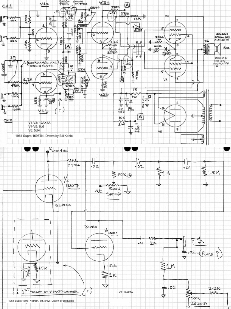 Supro 1696tn Amplifier Schematic | PDF