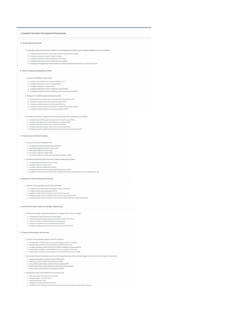 Contoh Instrument SelfAsesmen | PDF