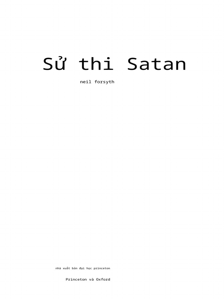 S Thi Satan - Neil Forsyth | PDF