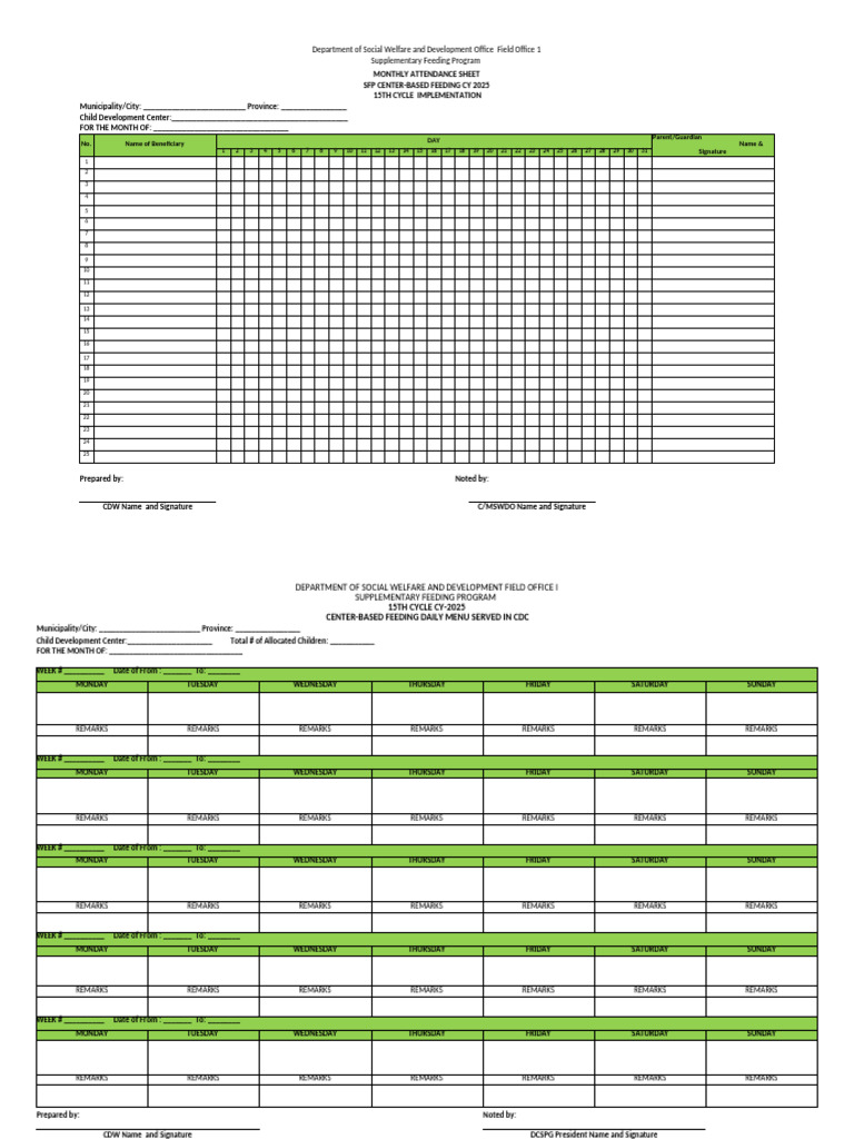 15th Cy - Attachment Forms | PDF