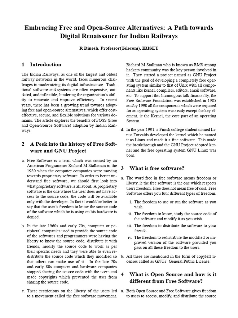 Embracing Free and Open-Source Alternatives - A Path Towards Digital Renaissance For Indian ...