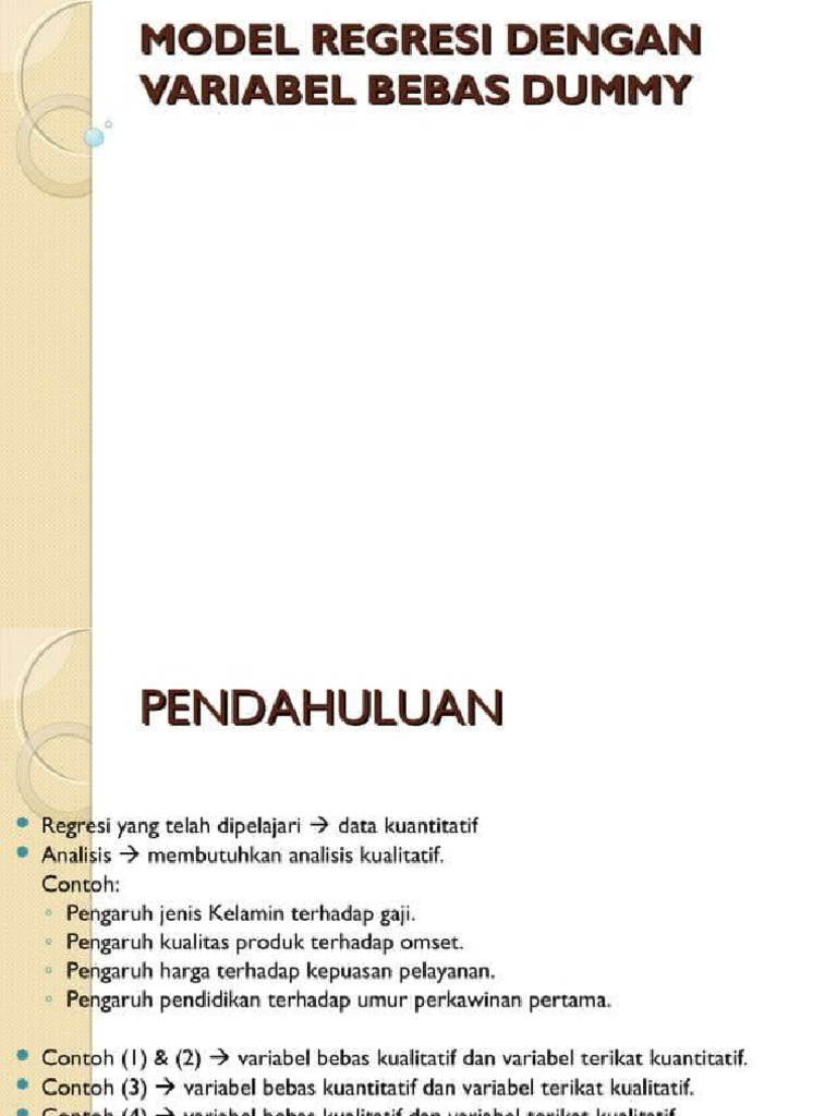 Regresi With Dummy | PDF