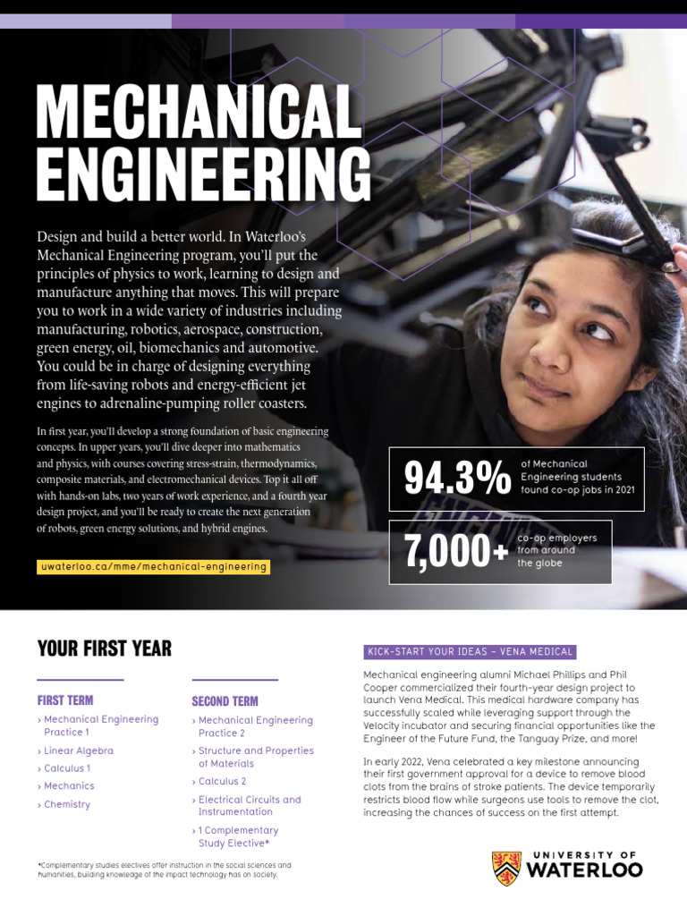 Waterloo Mechanical Engineering Overview | PDF | Mechanical Engineering ...