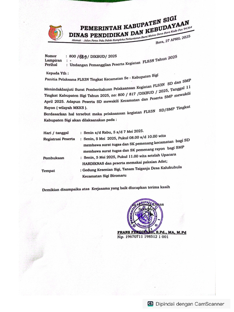 Undagan Peserta FLS3N | PDF