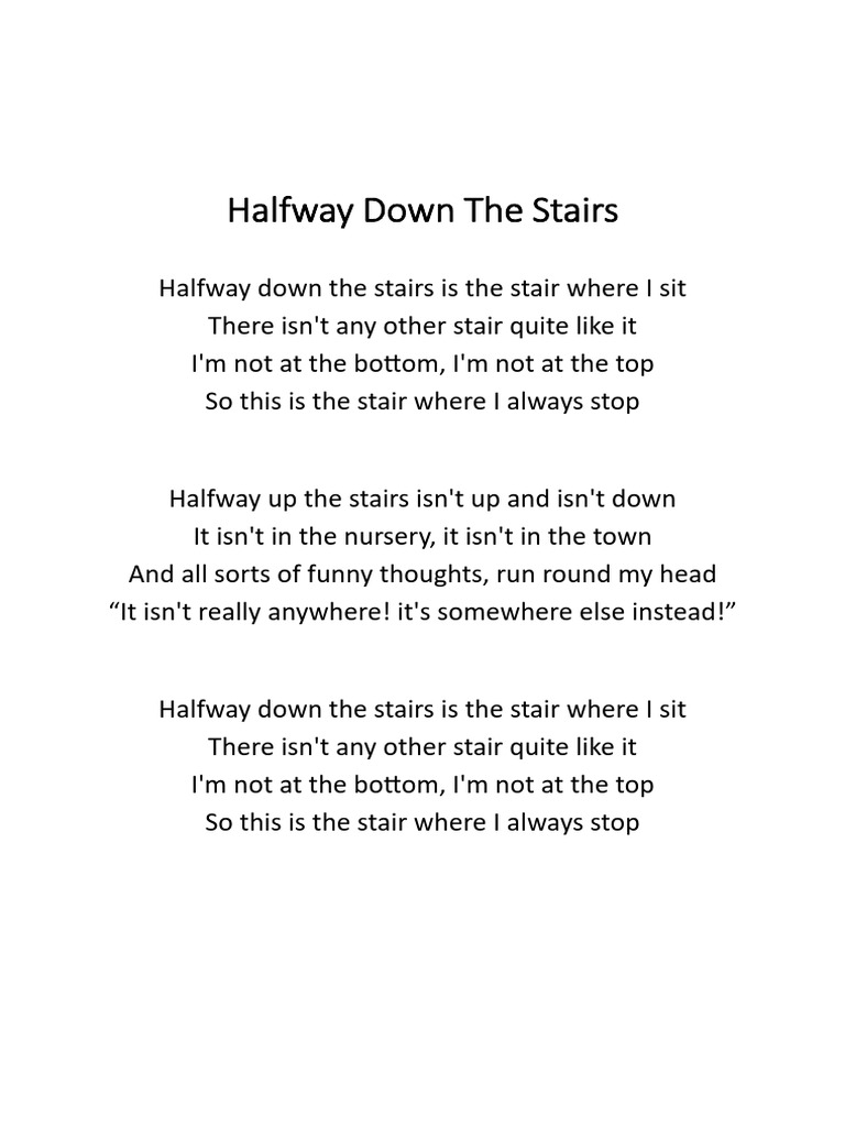 Halfway Down The Stairs | PDF