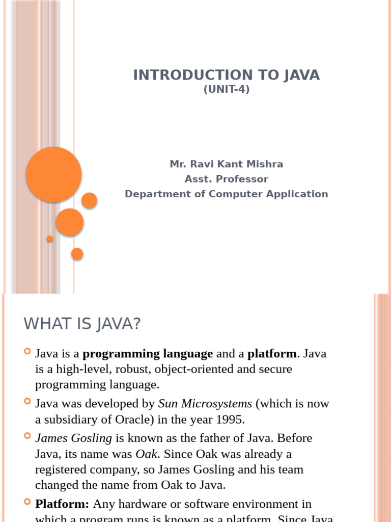 Unit 4 Presentation 1 | PDF | Java (Programming Language) | Java ...