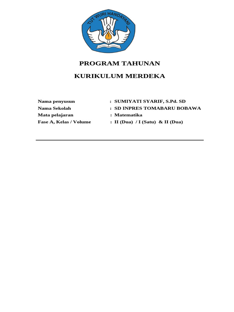 PROTA MTK KELAS 2 | PDF