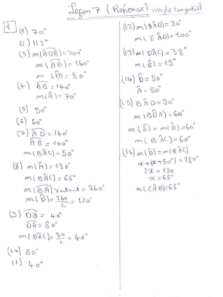 Angle Tangentiel | PDF