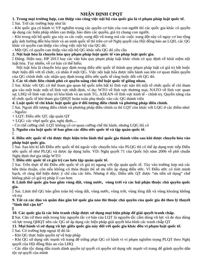 Nhận Định Cpqt | PDF
