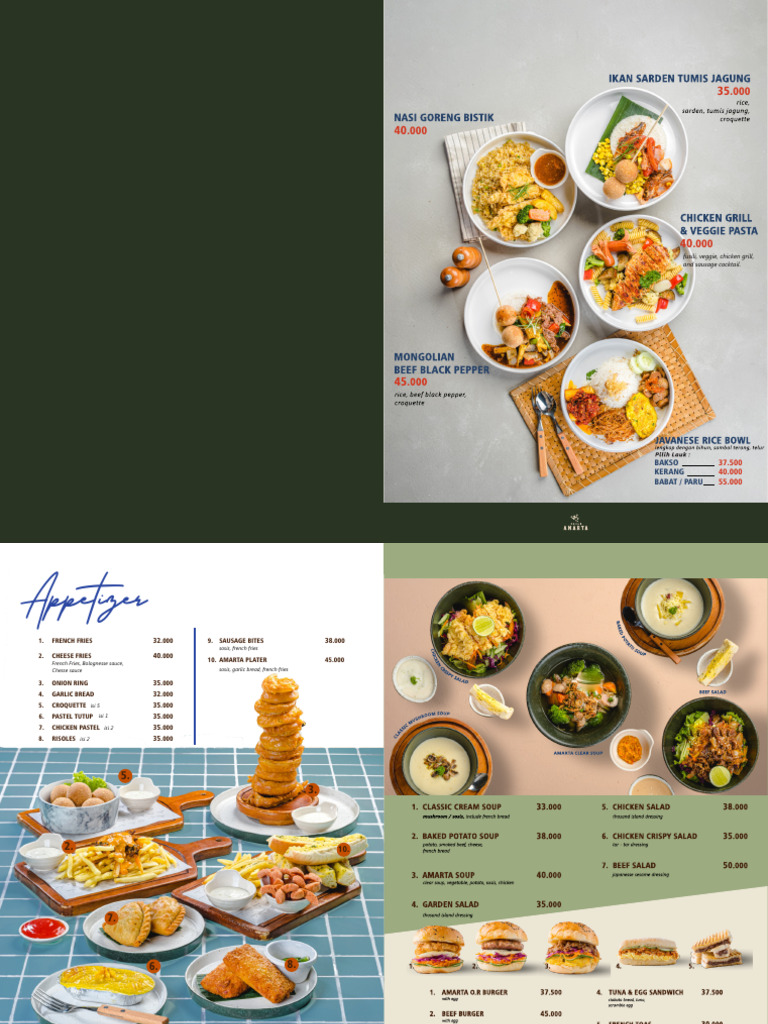 Amarta Menu 2024 | PDF | Foods | European Cuisine