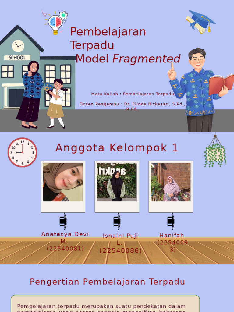 PPT PEMBELAJARAN TERPADU MODEL FRAGMENTED | PDF