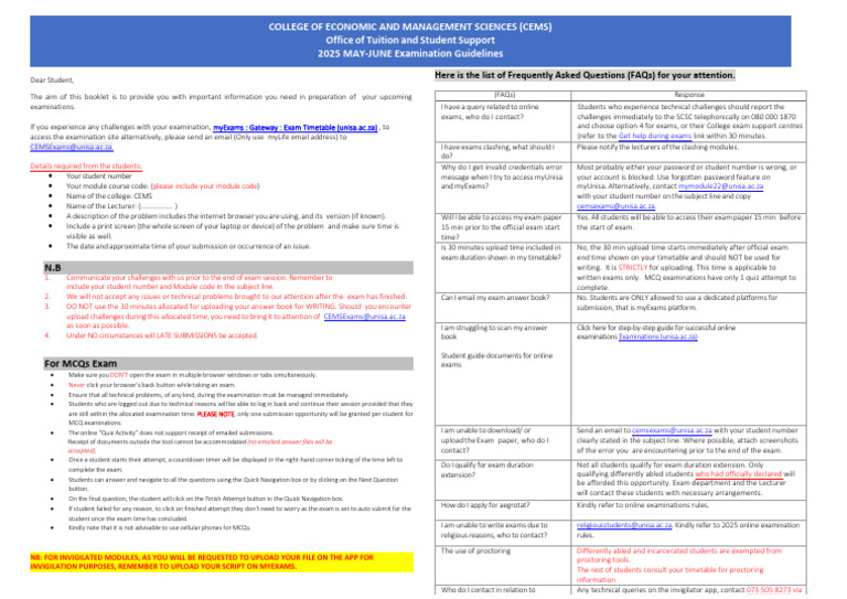 CEMS May-June 2025 Online Examination Booklet | PDF | Software | Computing
