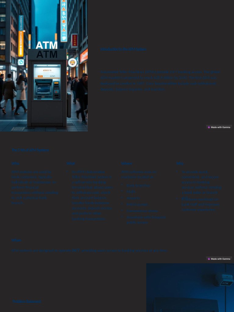 Atmsystem Group 7 Enhanced | PDF | Automated Teller Machine | Banks