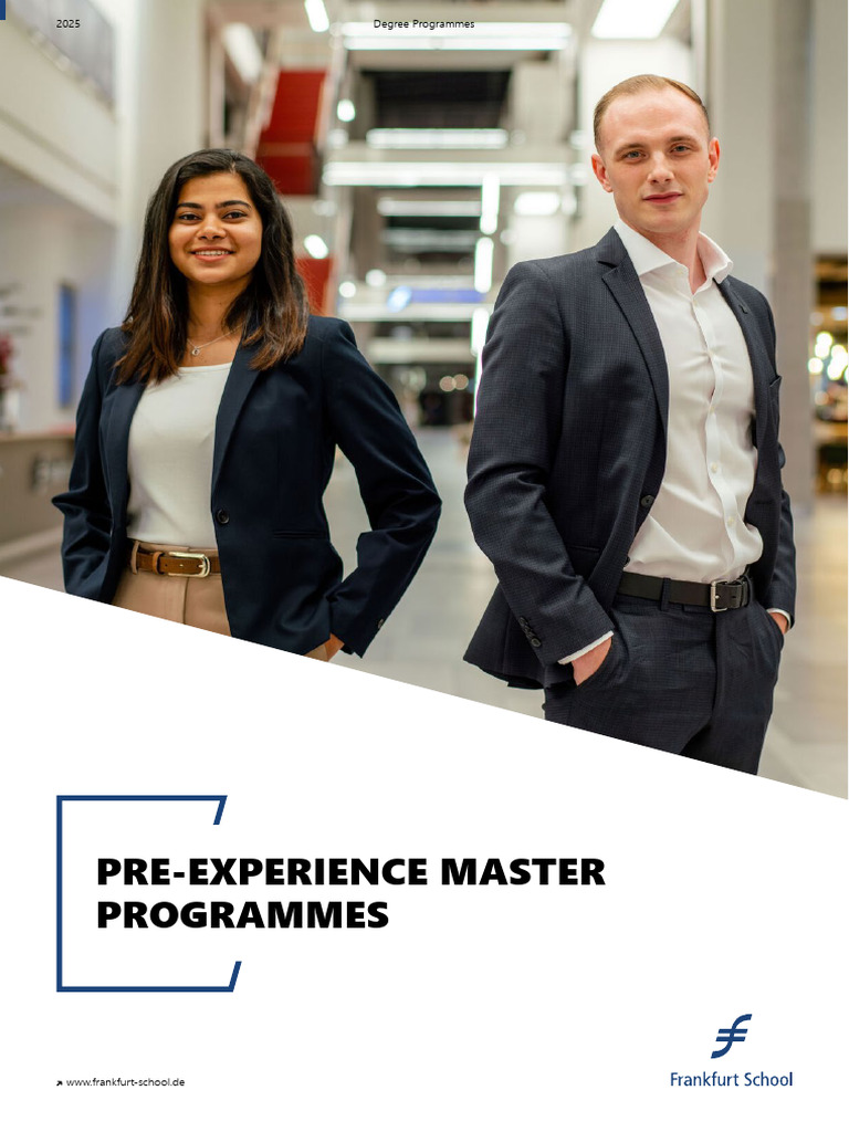 PreExperience Master Programmes Brochure | PDF | Entrepreneurship | Startup Company