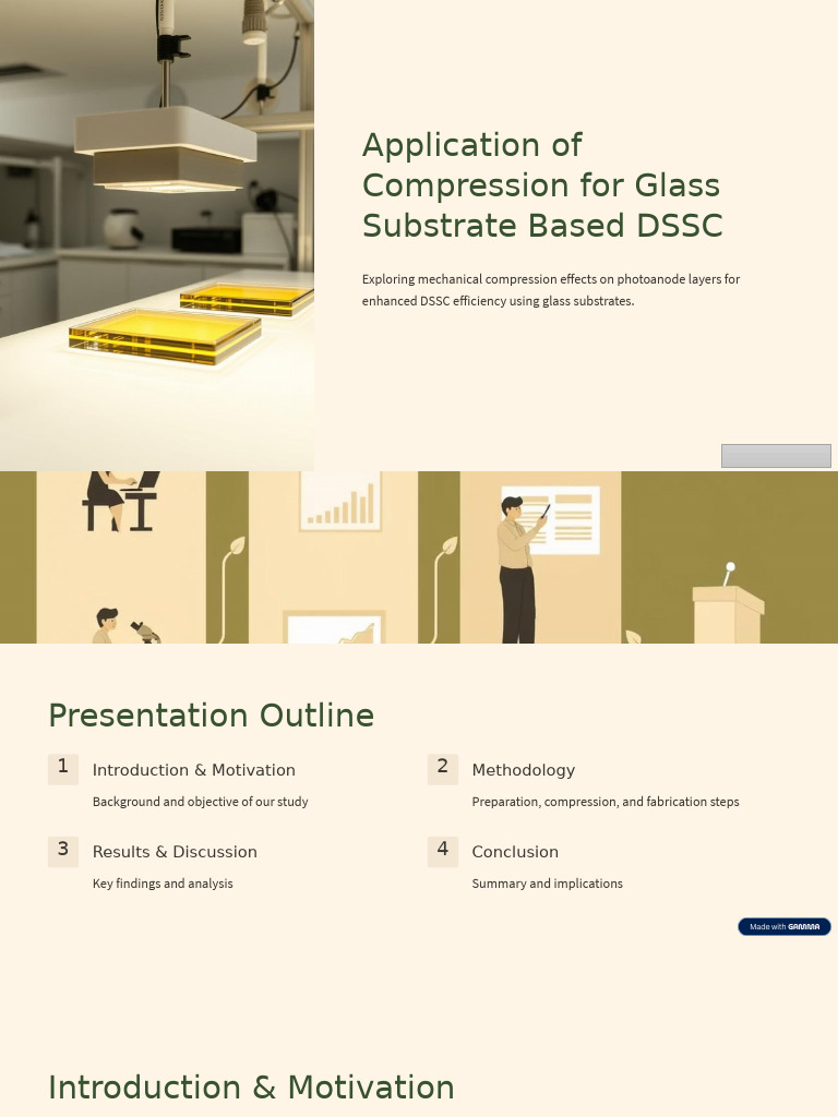 Application of Compression For Glass Substrate Based DSSC | PDF | Materials | Applied And ...