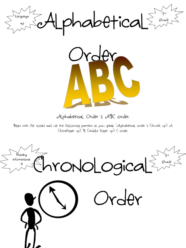 Alphabetical Order: 3 Grade Language 4d | PDF | Grammatical Number | Verb