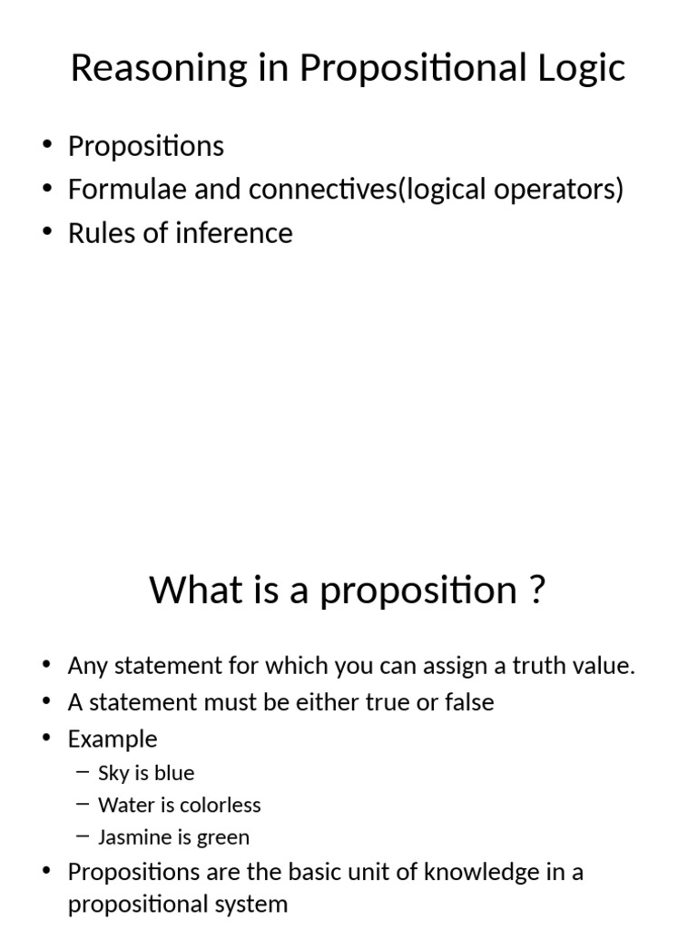 L10 Propositional Logic | PDF | Inference | Formalism (Deductive)