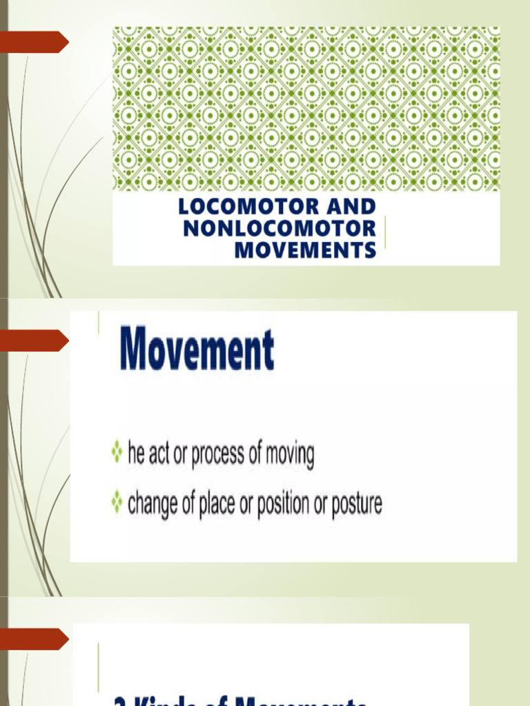 Locomotor and Non-Locomotor Skills Guide | PDF
