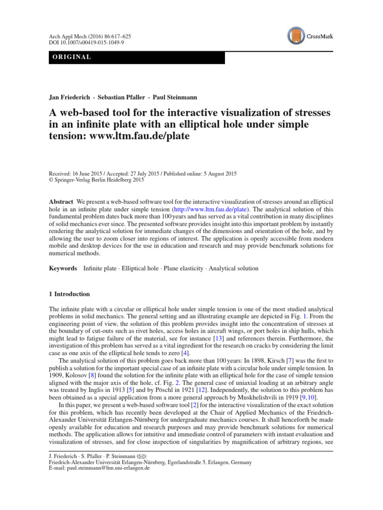 A Web-Based Tool For The Interactive Visualization of Stresses in An ...