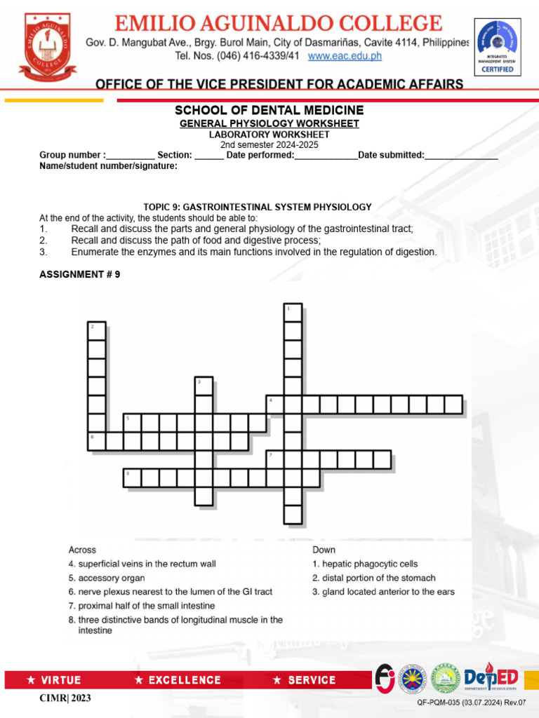 24-25 Finals Gen Physio Worksheets | PDF | Blood Pressure | Urinary System