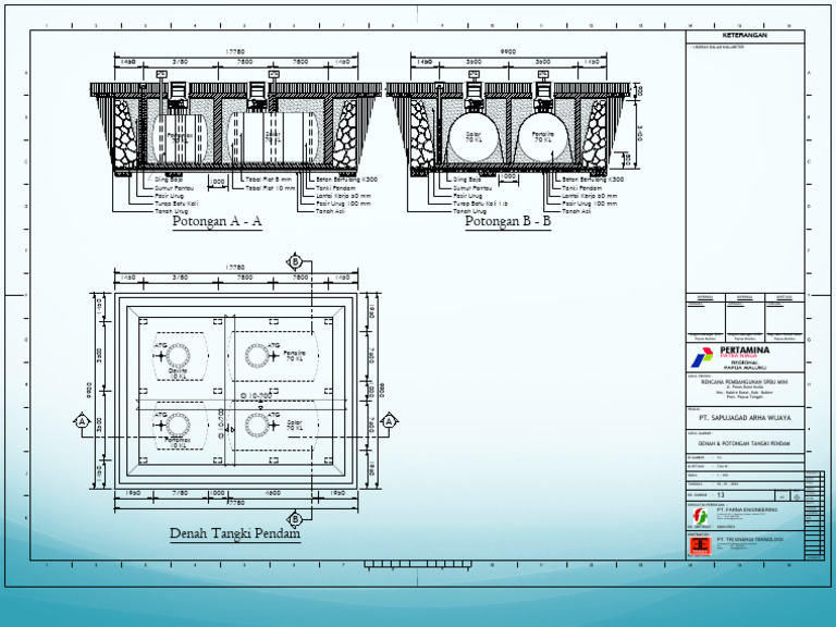 Pondasi Tangki Pendam Spbu | PDF
