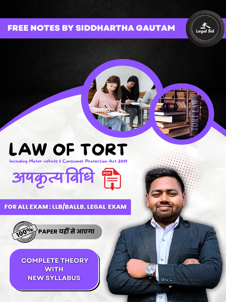 Law of Torts Including MV Consumer Protection Act 2019 | PDF