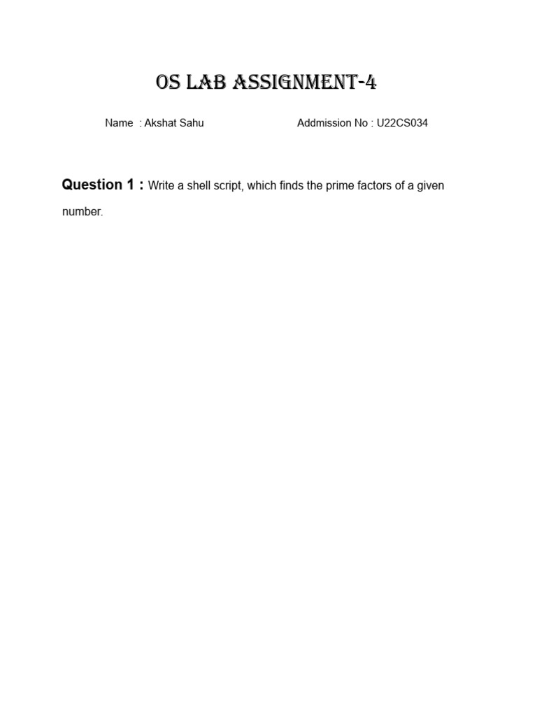 OS Lab4 | PDF
