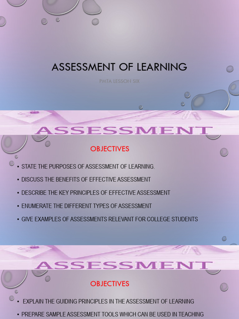 Pmta - Assessment of Learning - April 2025 | PDF | Educational Assessment | Learning
