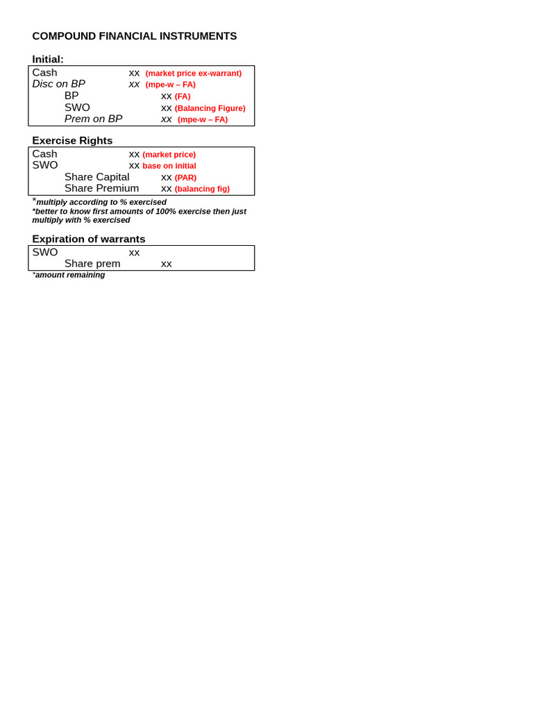 Compound Financial Instruments | PDF