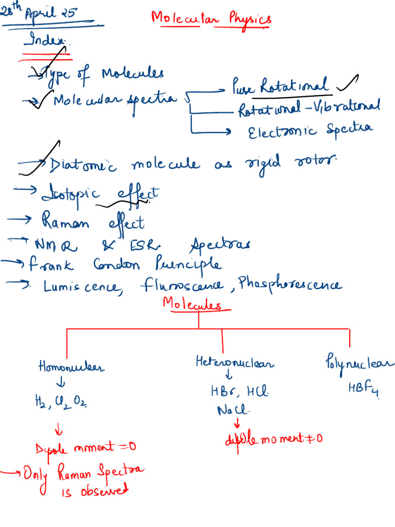 Molecular Physics - 1 | PDF