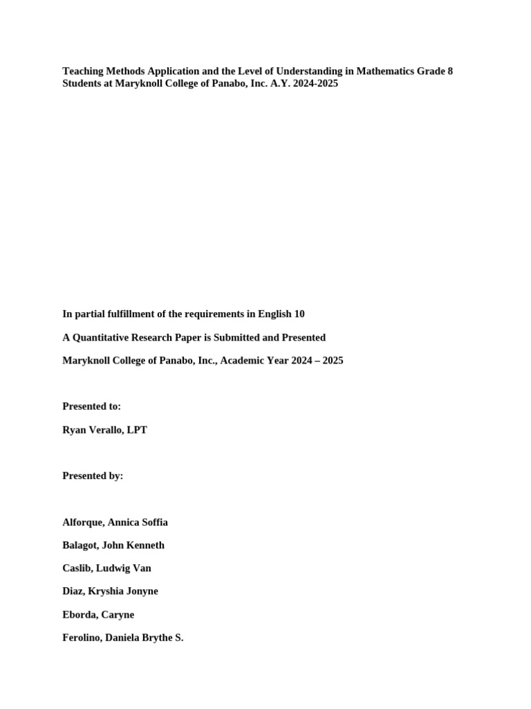 Teaching Methods Application | PDF | Teaching Method | Inquiry Based Learning