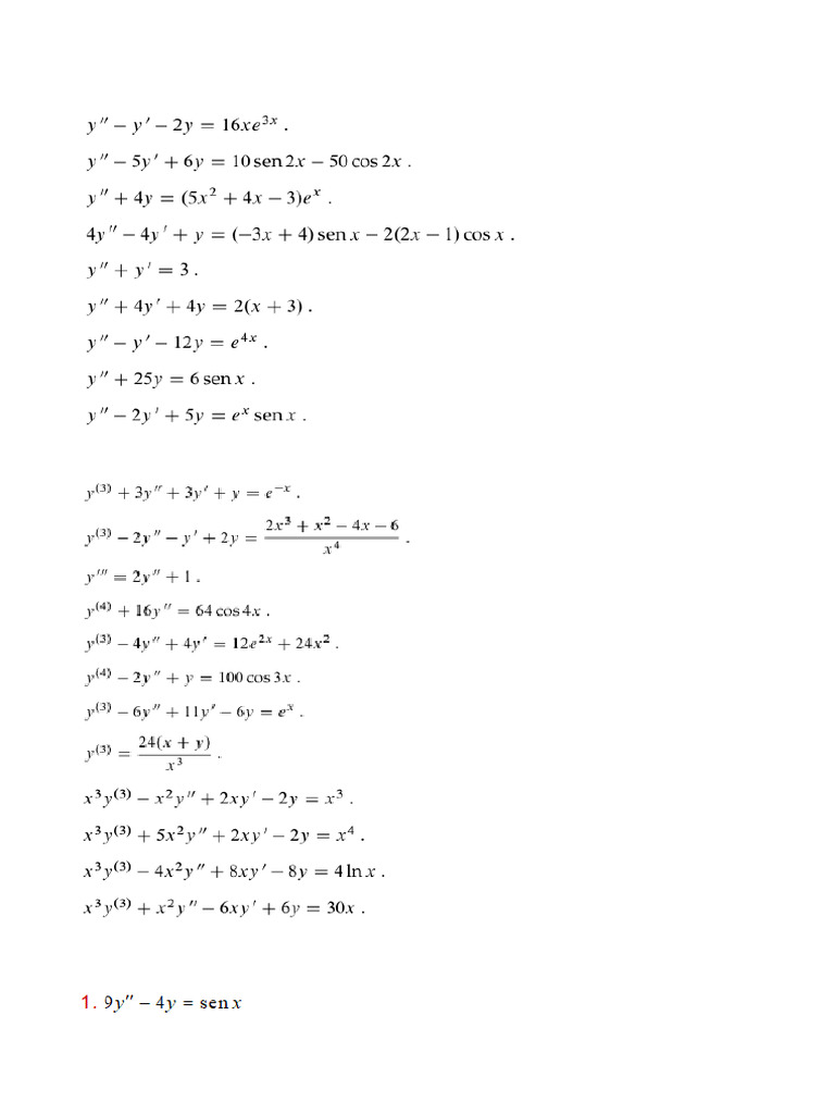 EDOS No Homogeneas | PDF