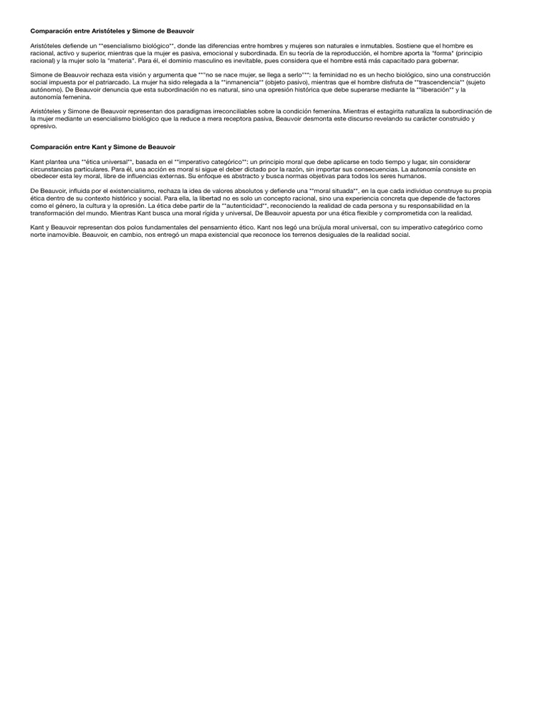 Comparaciones Simon | PDF | Immanuel Kant | Moralidad