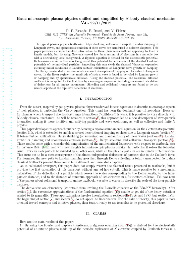 Basic Microscopic Plasma Physics | PDF | Plasma (Physics) | Physical Sciences