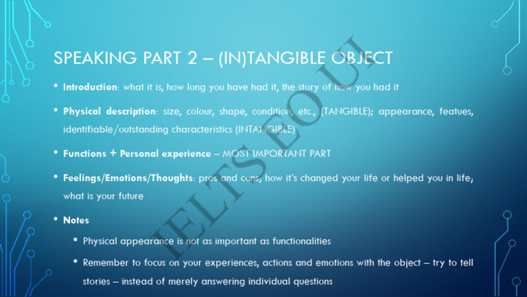 Speaking Part 2 - Things | PDF