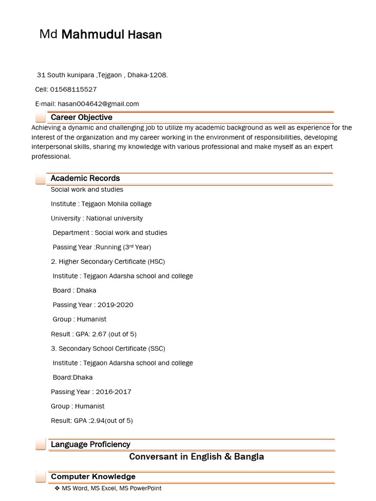 Hasan CV ?1 | PDF