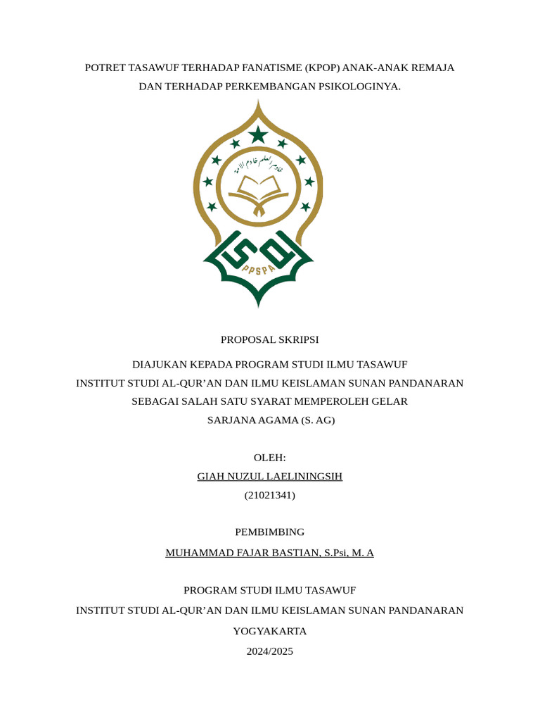 Tasawuf dan Fanatisme K-pop Remaja | PDF