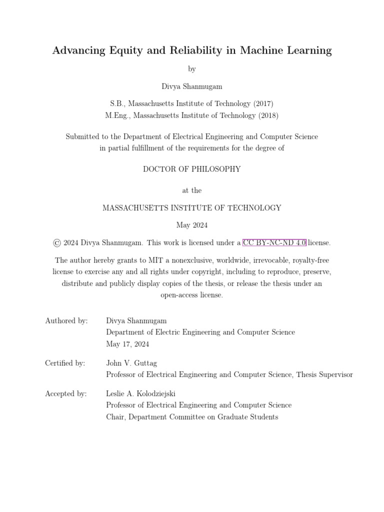 Advancing Equity and Reliability in Machine Learning | PDF | Receiver Operating Characteristic ...