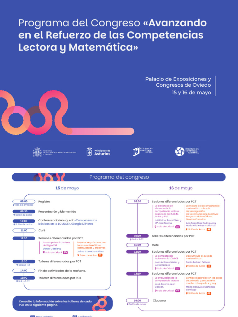 Programa Congreso PCT 2025 Definitivo 13052025 | PDF | Maestros | Educación primaria