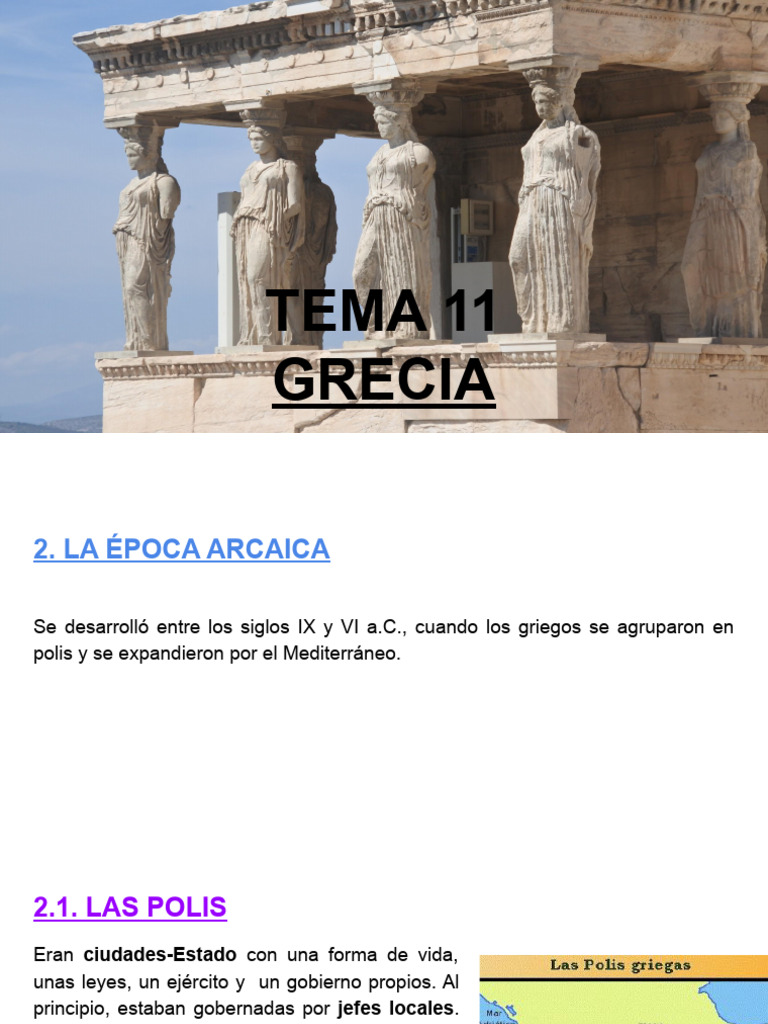 Tema 11 - Grecia | PDF | Antigua Grecia | Esparta