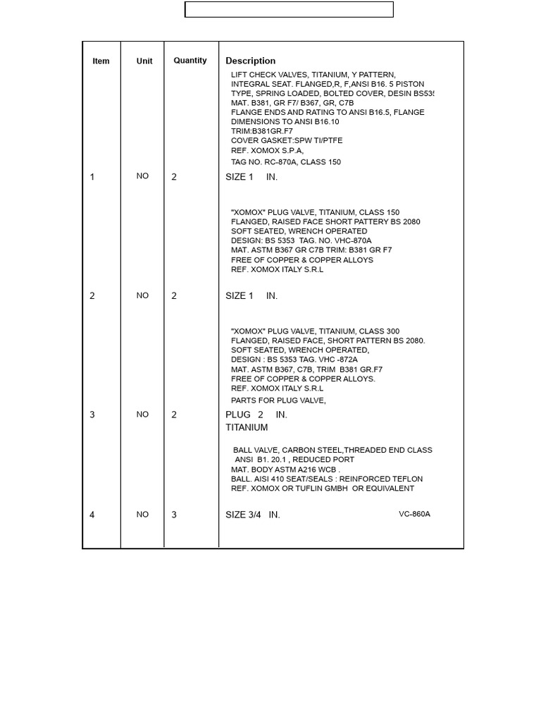 Xomox Plug Valve Catalog Overview | PDF