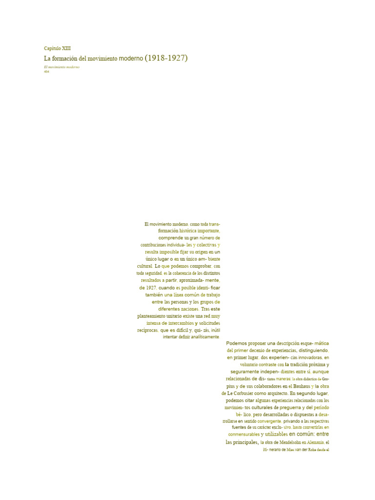 La Formación Del Mov. Moderno, Cap 13-14 - BENEVOLO | PDF