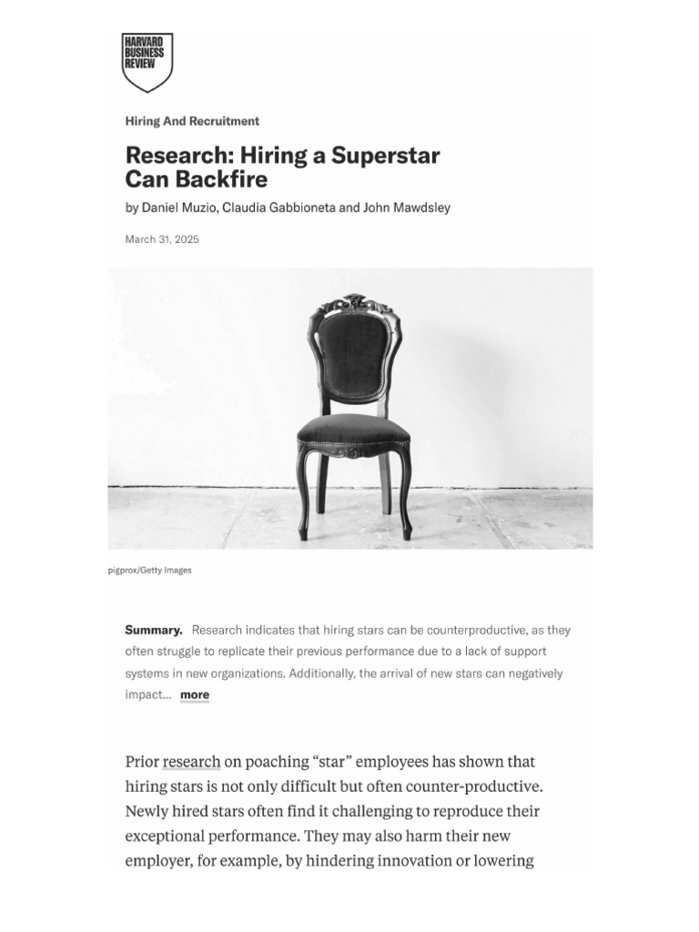 Hiring Super Stars | PDF