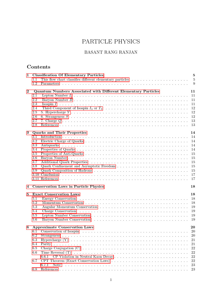 Particle Physics: Basant Rang Ranjan | PDF | Elementary Particle | Hadron